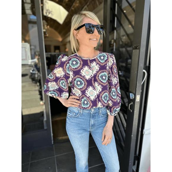 HUNTER BELL | Tops | New Hunter Bell Finley Blouse In London Rain ...